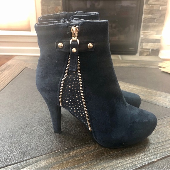 Shoes | Blue Suede Ankle Boots | Poshmark